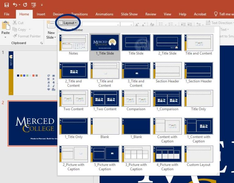 PowerPoint Template - Merced College