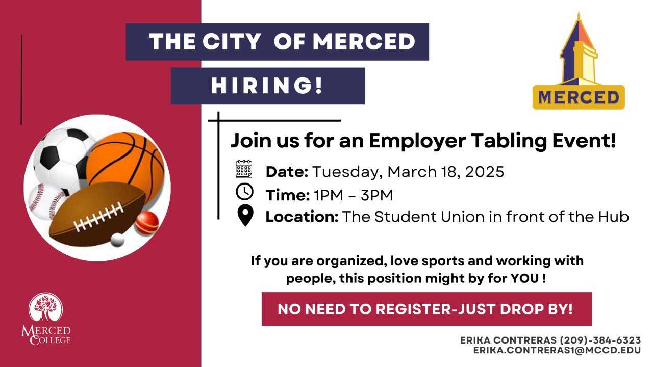 City of Merced Tabling Event at Merced College - Merced College